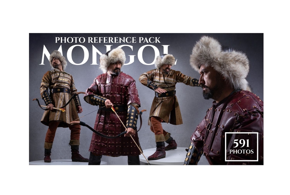 Mongol vol.1 - Reference Photo Pack For Artists 591 JPEGs noAI