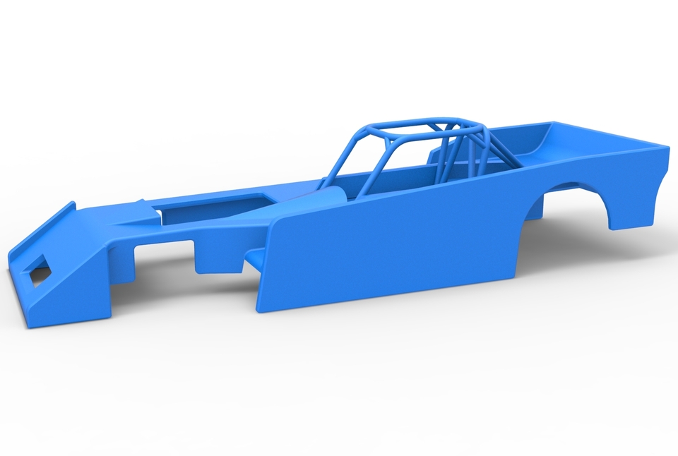 Shell of Small Block Supermodified race car 1:25