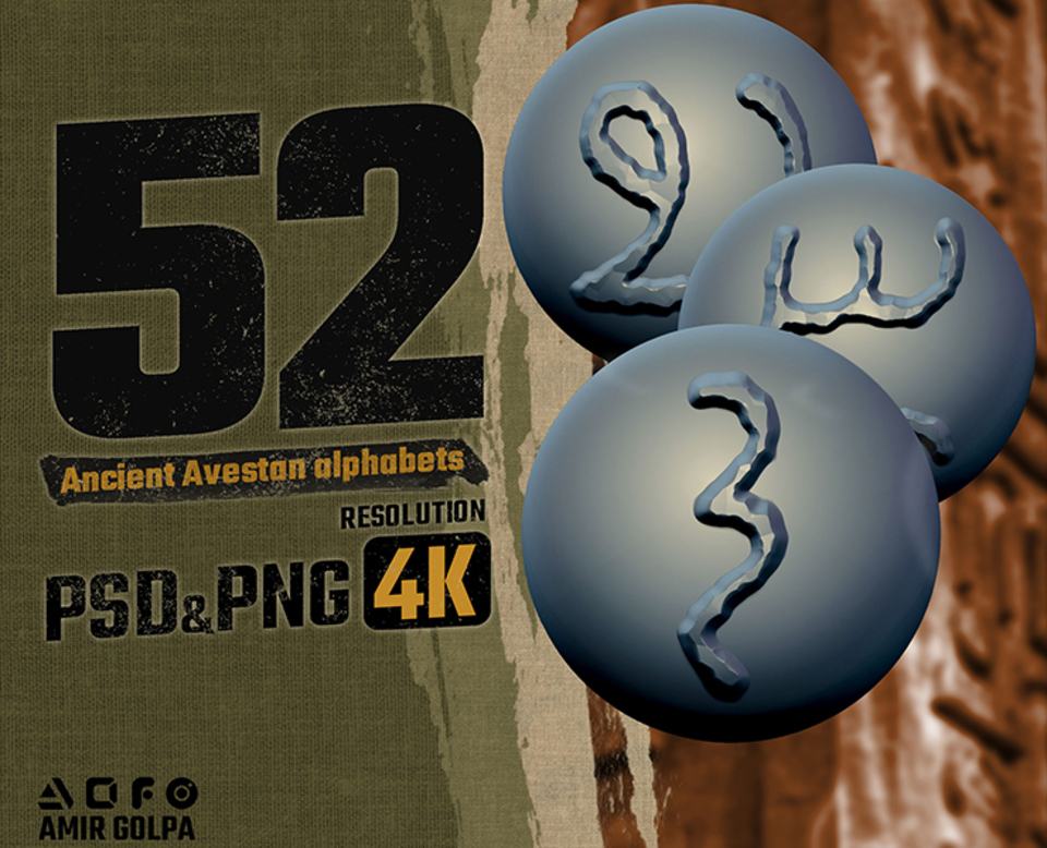 Comprehensive Ancient Avestan Alphabet Collection