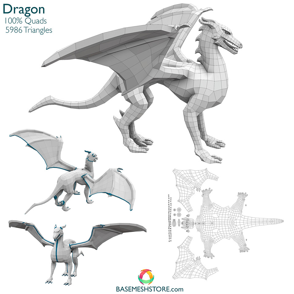 Dragon Base Mesh