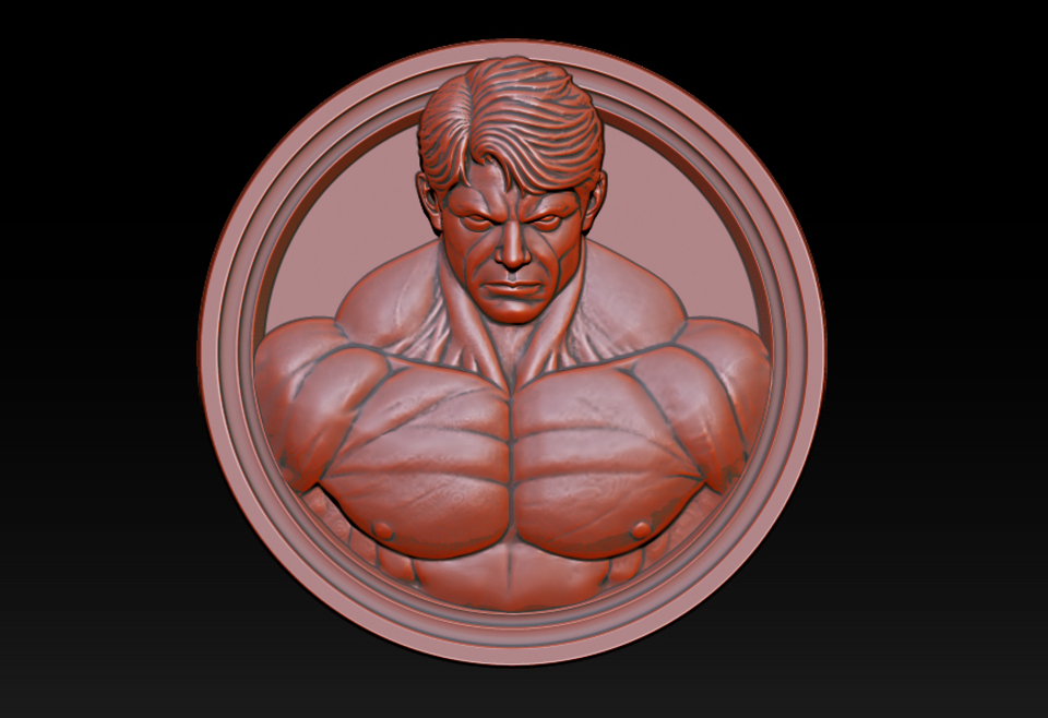 Male Bodybuilder Bas Relief