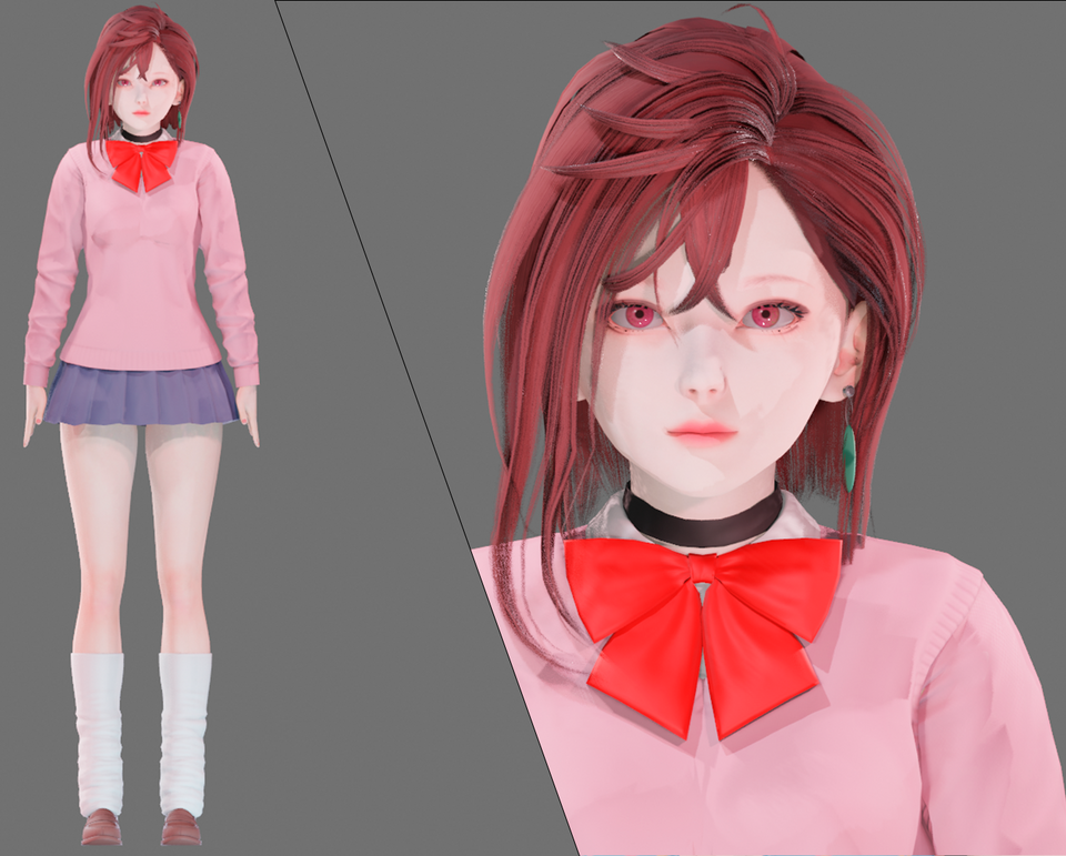 Cosplay Momo Ayase - UE5 - Unity - Blender - Animated - Realistic ...