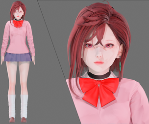Blender Anime Model 3D