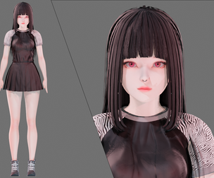 Blender Anime Model 3D