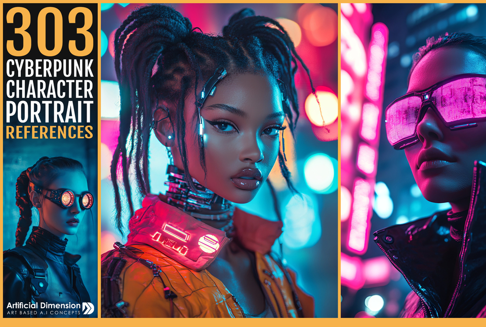 303 Cyberpunk Character Portrait