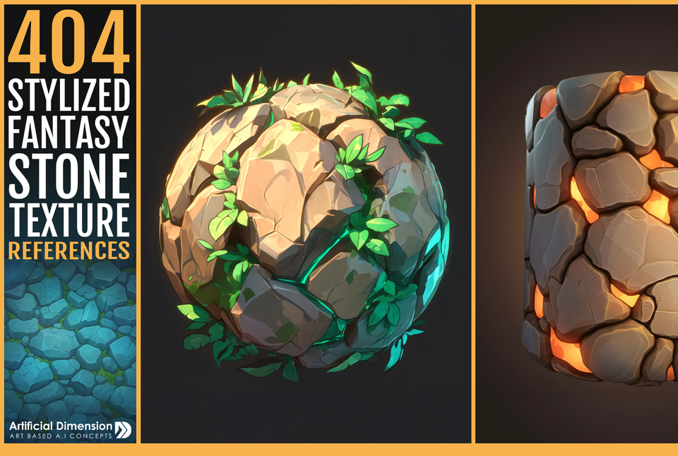 404 Stylized Fantasy Stone Texture