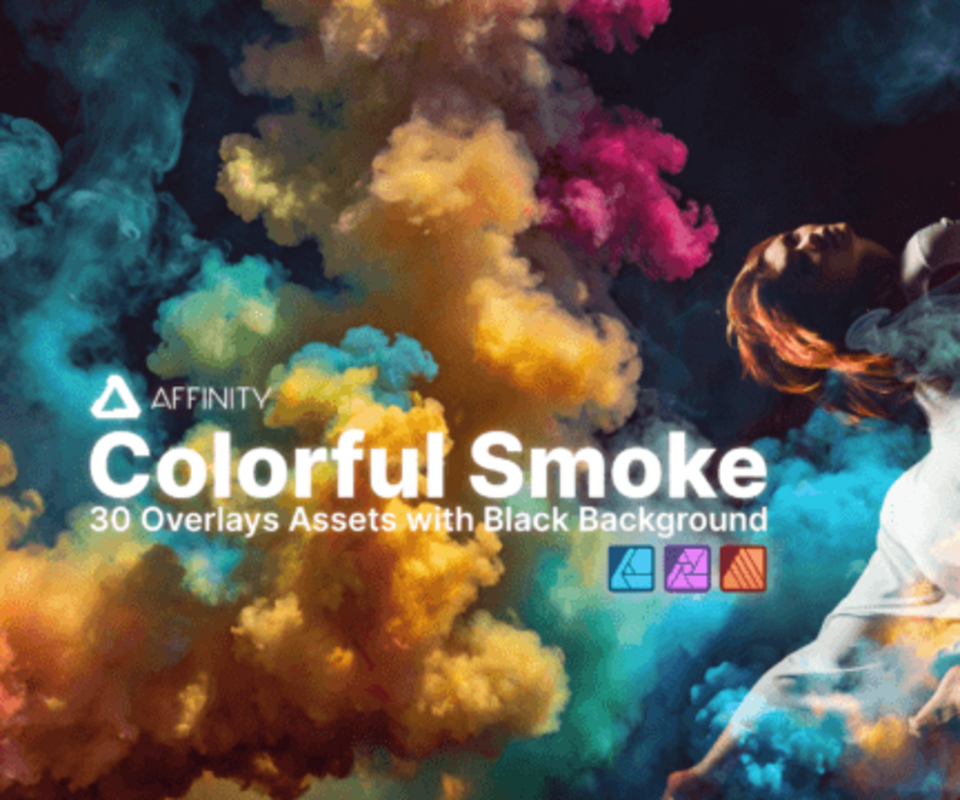 Affinity Assets Colourful Smoke Overlays