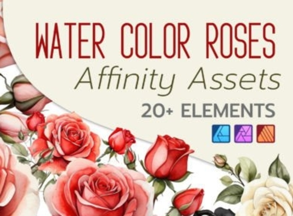 Water Color Roses - Affinity Assets Pack