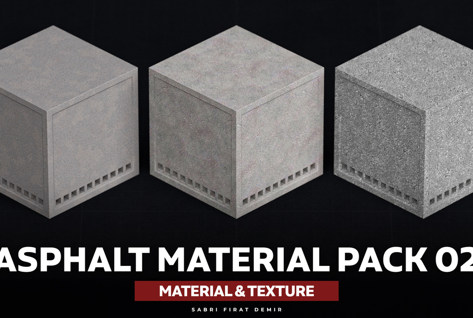 Asphalt Material Pack Vol 02 - High-Quality Asphalt PBR Materials