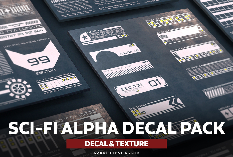 40 - Sci-Fi Alpha Decal Map Collection