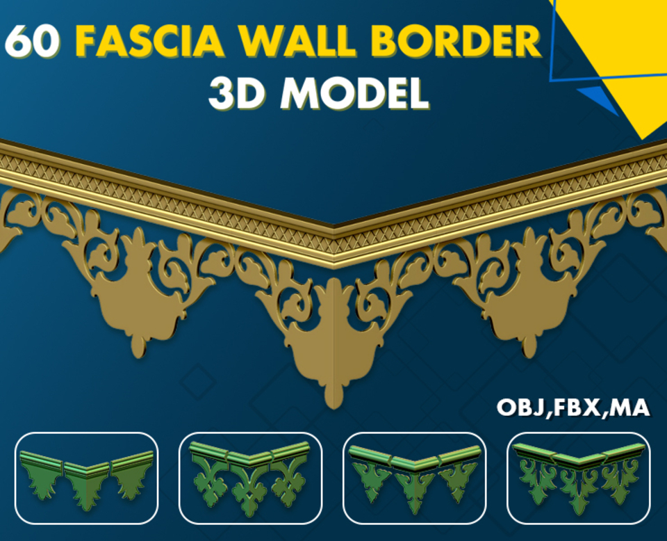 60 Fascia Wall Border 3d Model