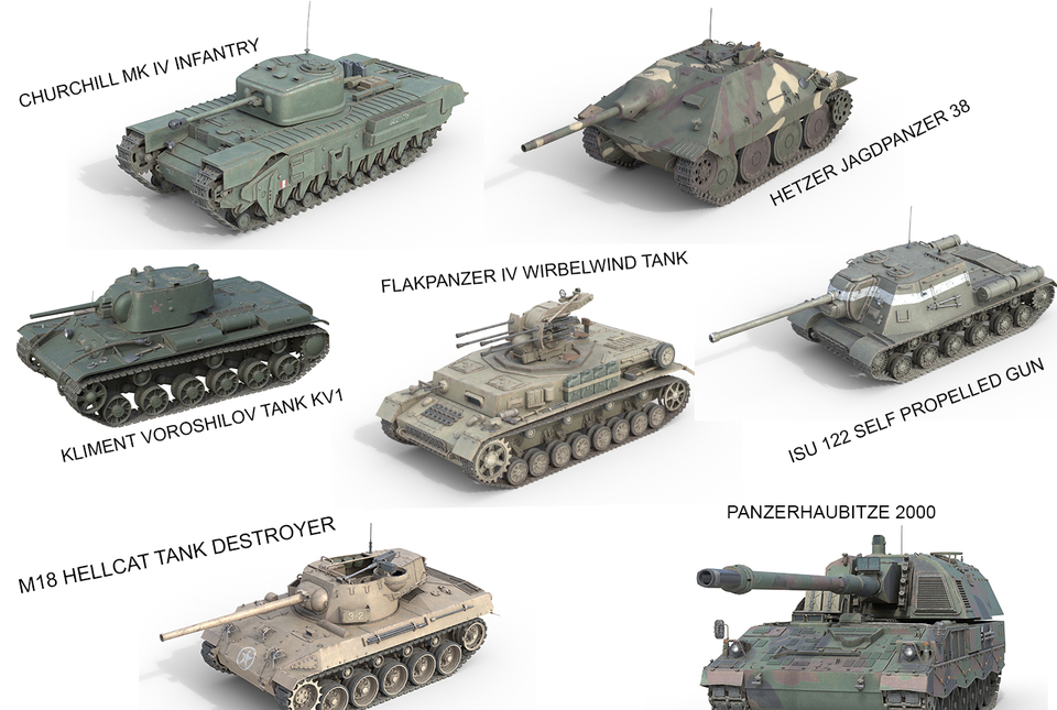 10 Military Vehicles Collection V12
