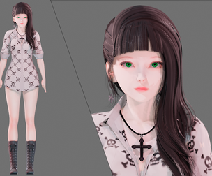 Blender Anime Model 3D