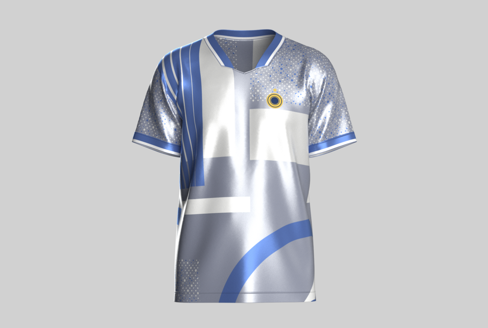 Soccer Blue And White Jersey-Third Kit | Marvelous | Blender