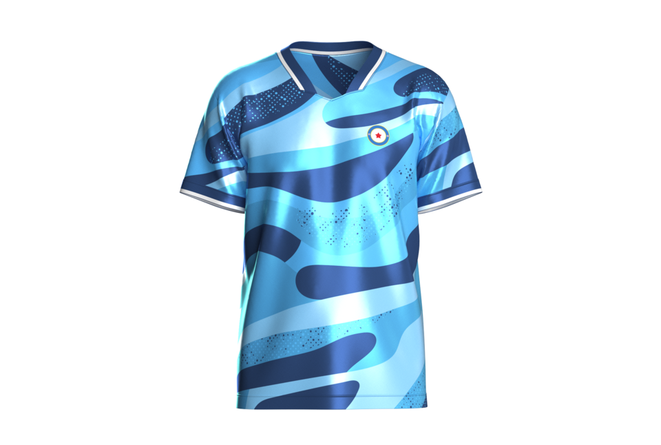 Soccer Blue Sport Jersey-Away Kit | Marvelous | Blender