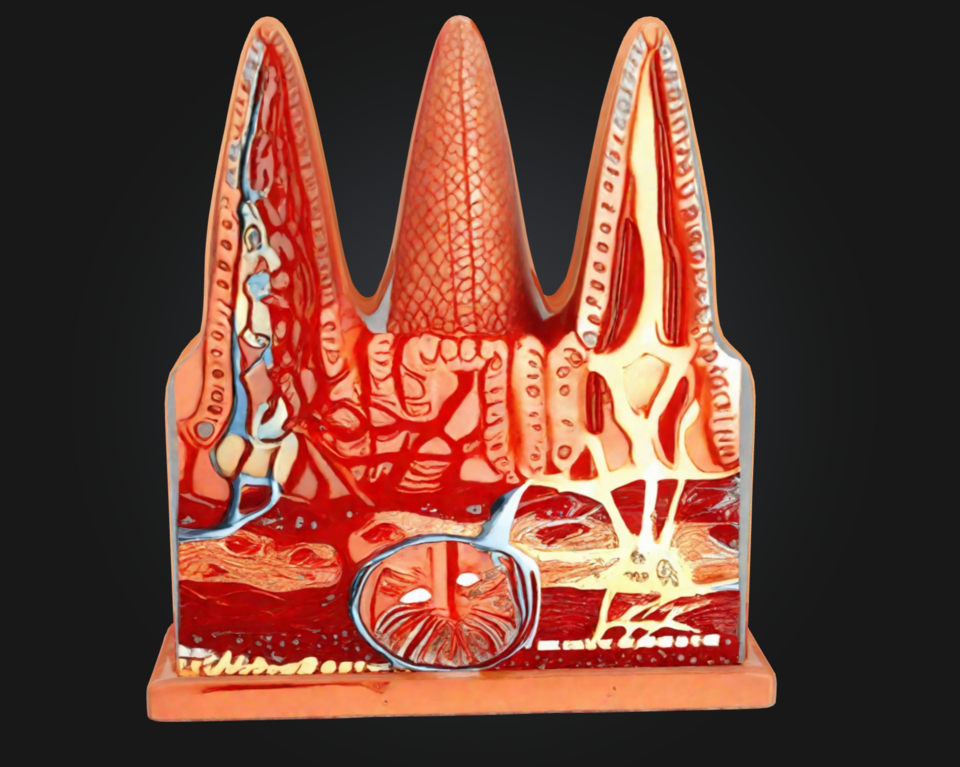 3D Intestinal Villi Anatomy Model