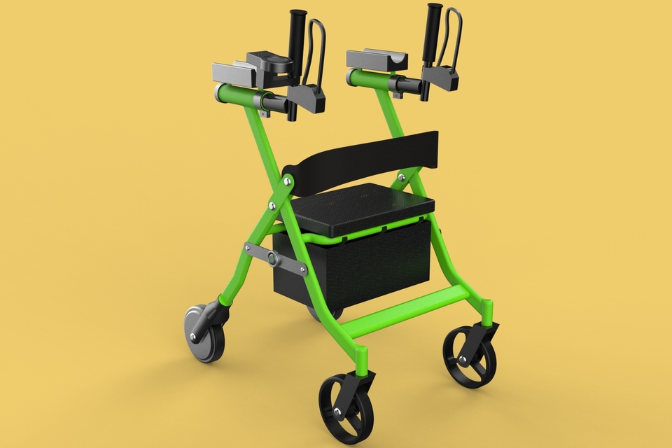 WHEELED WALKER ROLLATOR ROLLING FOLDABLE WALKING FRAME SEAT AID