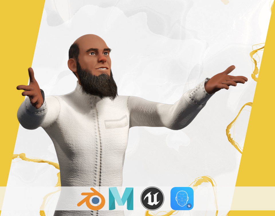 Cartoon Imam Spiritual Leader Muslim Religious