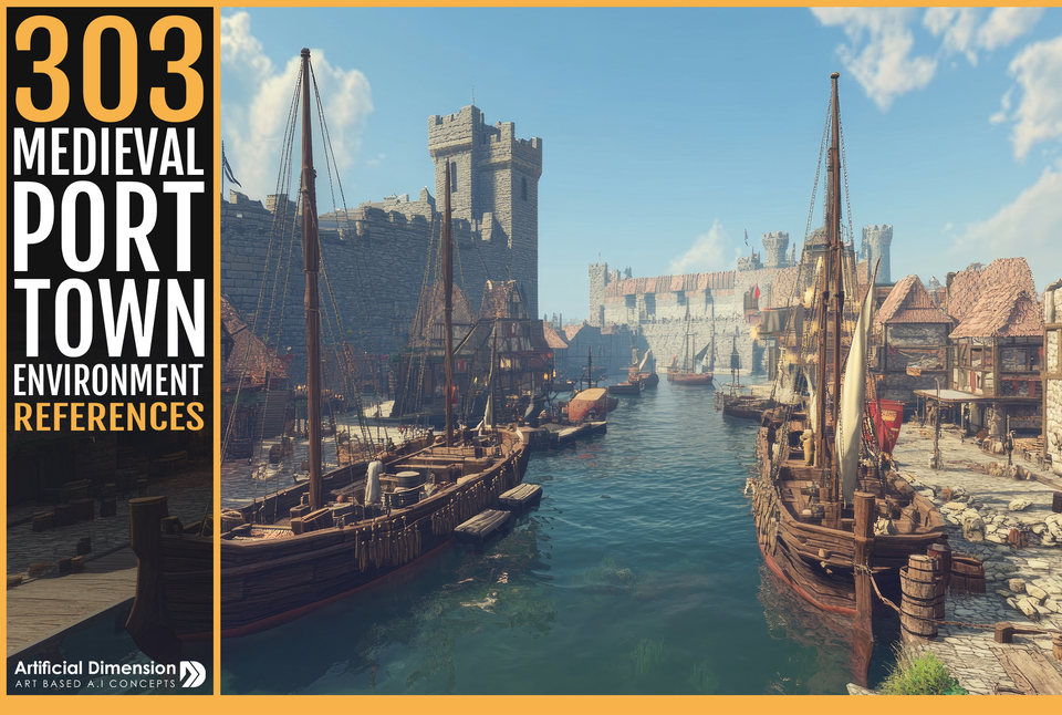 303 Medieval Port Town Environment