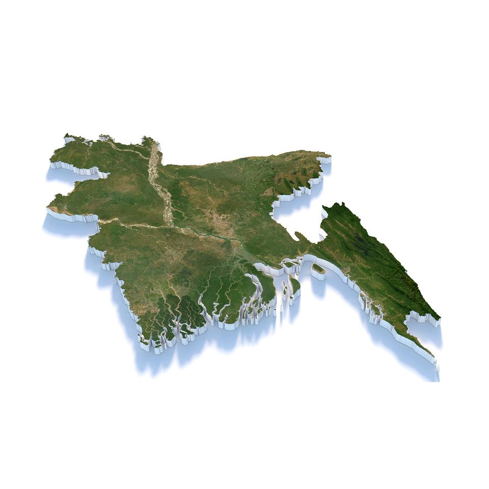 Bangladesh Terrain Map