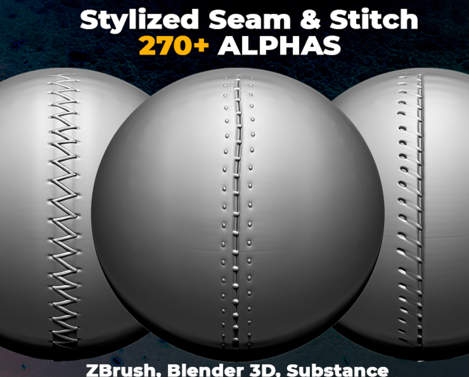 270+ Stylized Seam & Stitch Alphas
