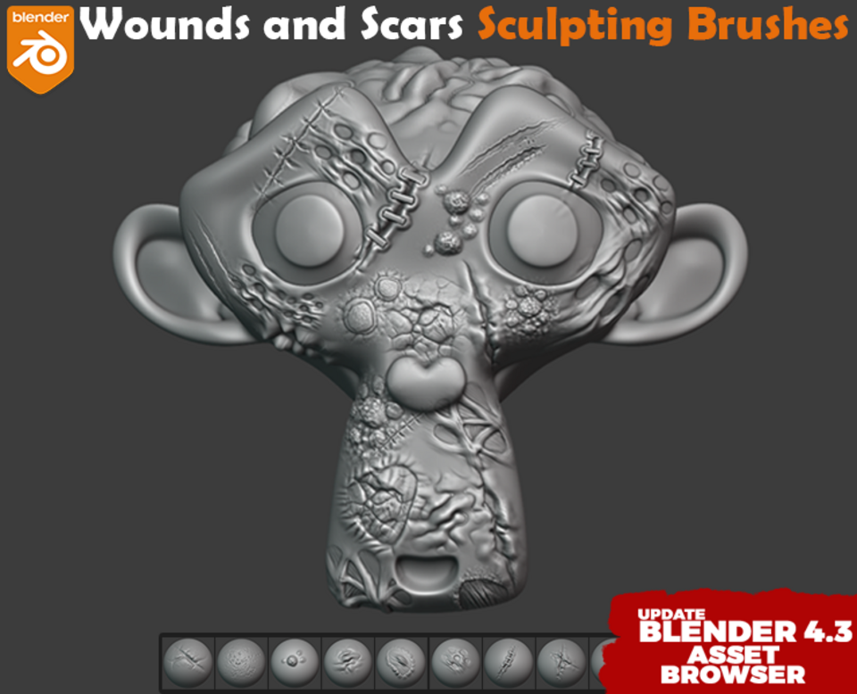 Wounds And Scars Brushes For Blender