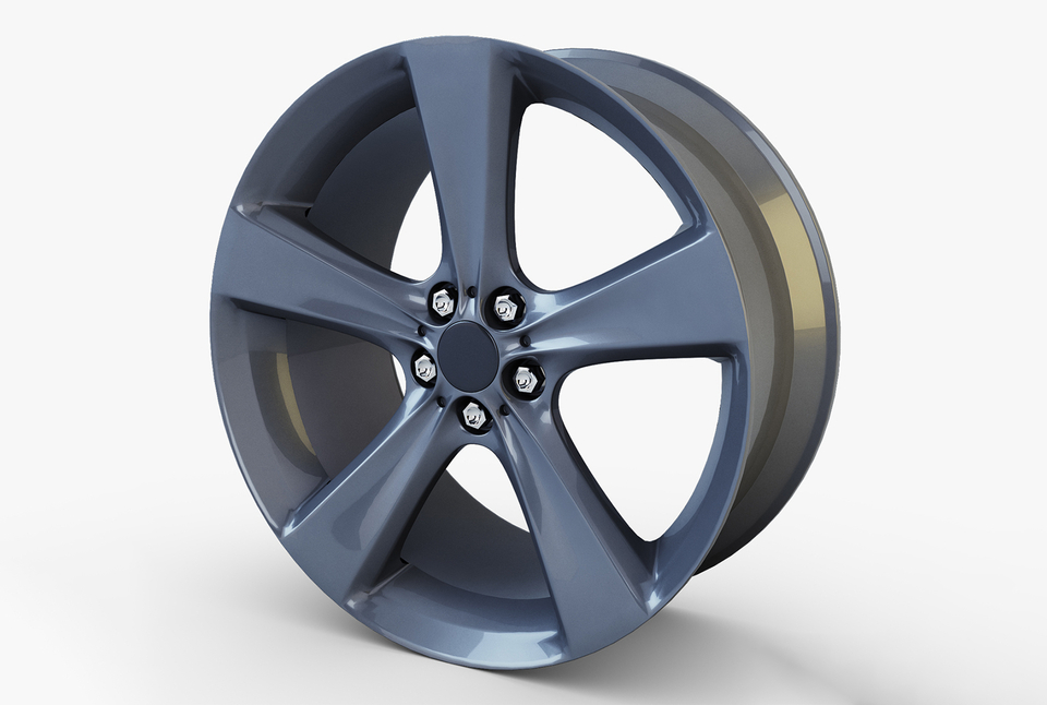 Style 128 Wheel Ferric Gray Mid Poly 3d Model