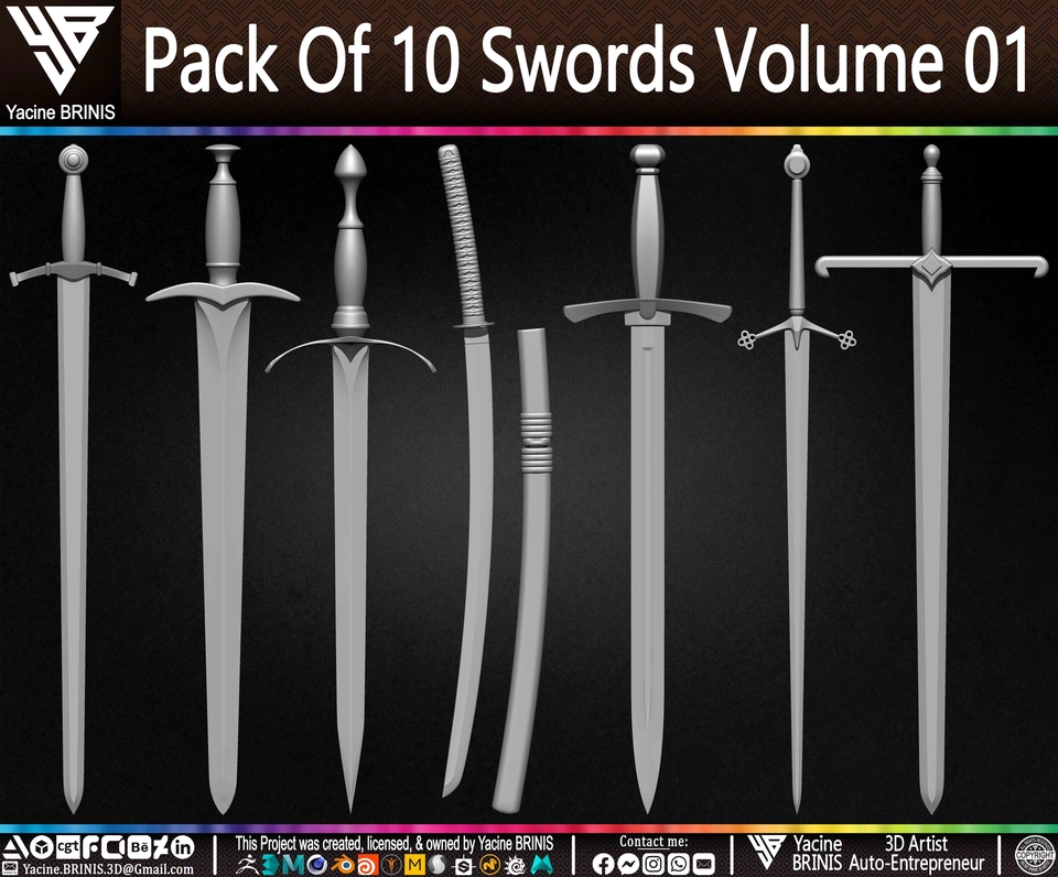Pack Of 10 Swords Volume 01