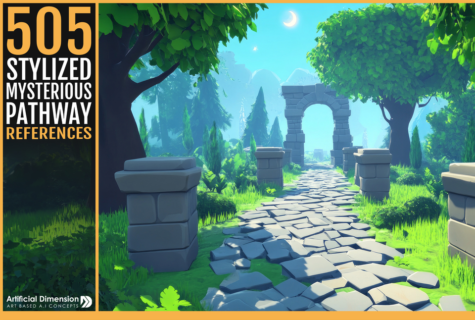 505 Stylized Mysterious Pathway