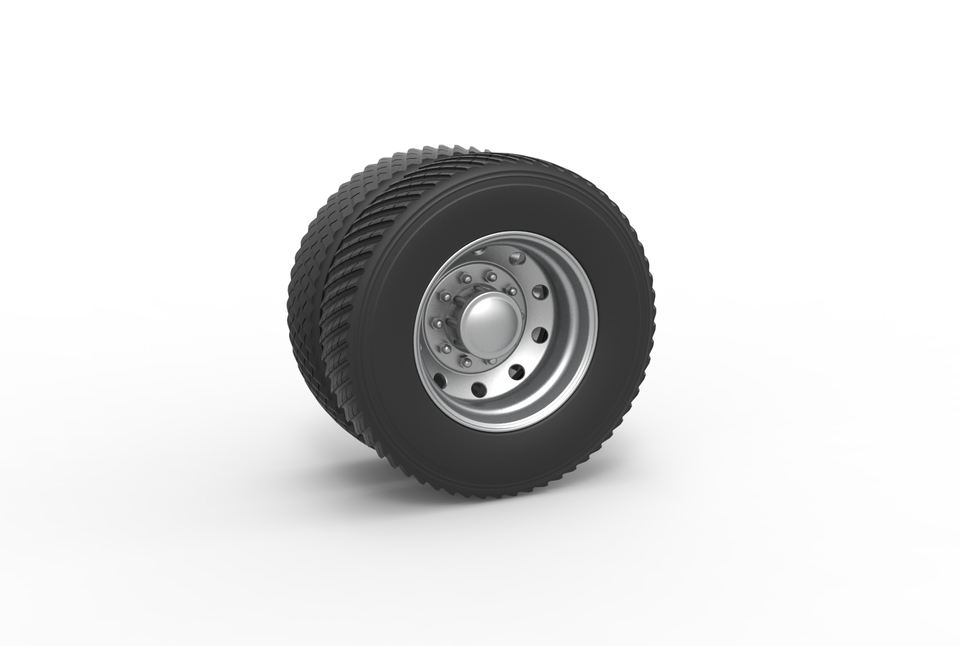 Rear double wheel of Pulling Semi truck Scale 1:25