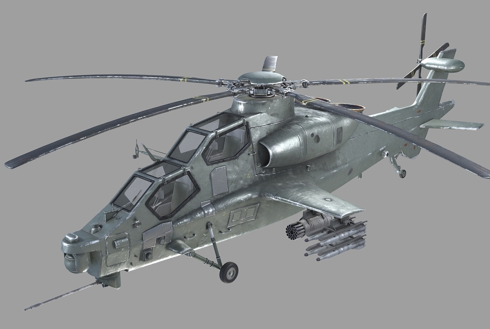 PBR WZ10E gunship helicopter Land Aviation Z10 helicopter Wuzhi 10