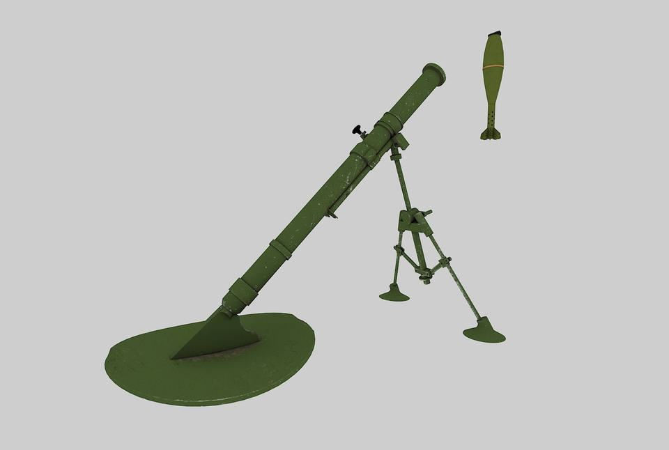 PBR Mortars Realistic mortars Domestic mortars with shells Military ...