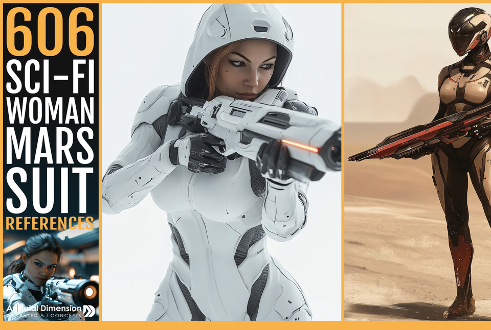 606 Sci-Fi Woman in Mars Suit