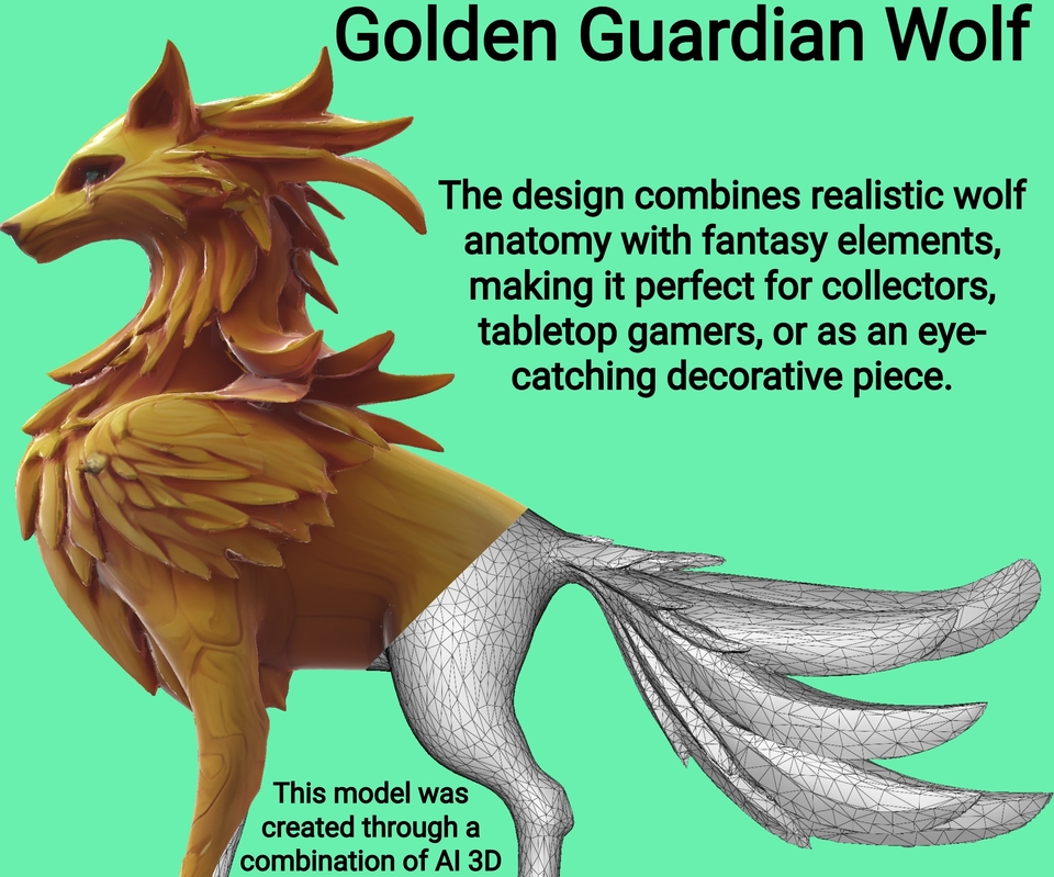 Golden Guardian Wolf