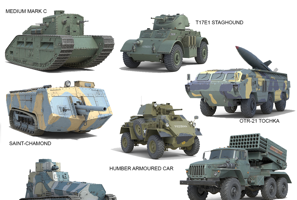 10 Military Vehicles Collection V14