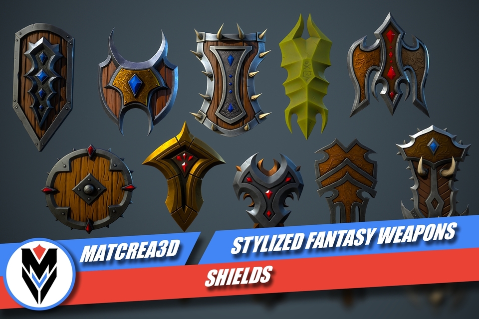 Stylized Fantasy Weapons - Shields