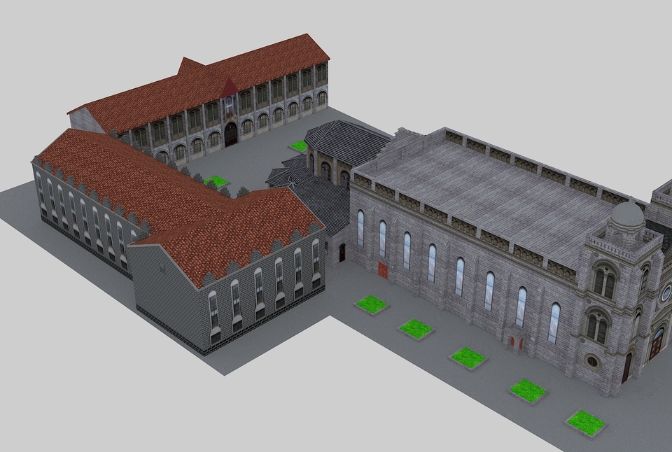 Baoding Catholic Church 11 files containing obj universal for