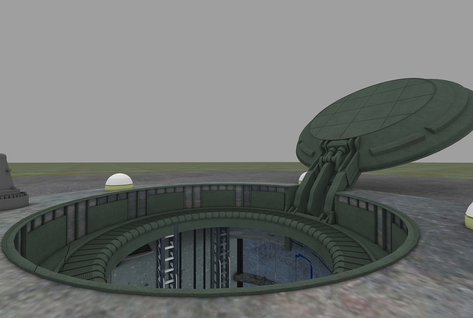 Missile silo launch manhole cover missile launch