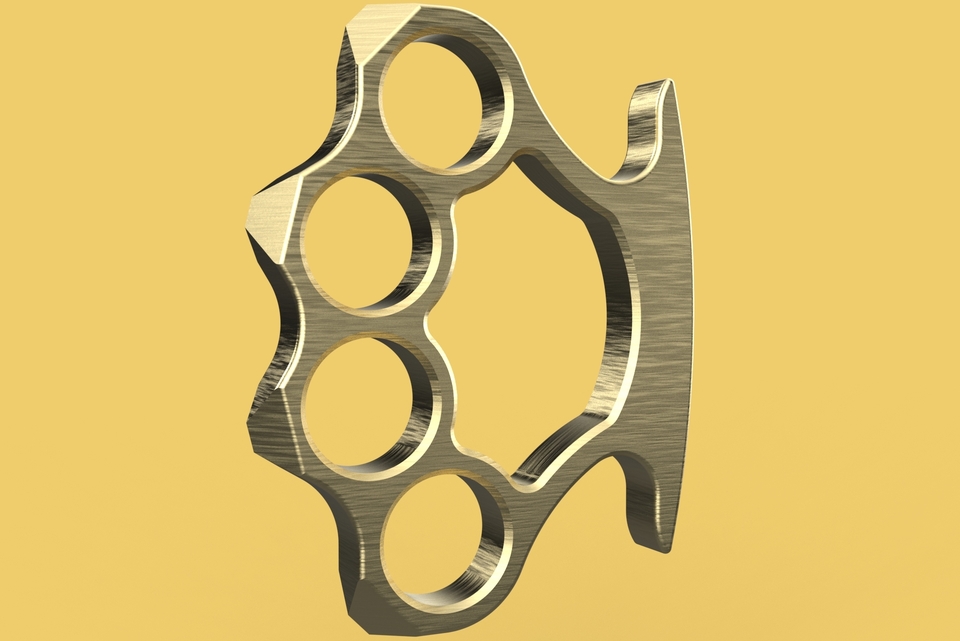 BRASS KNUCKLES HAND KNUCKLE DUSTER SELF DEFENSE FIST LOAD GRIP