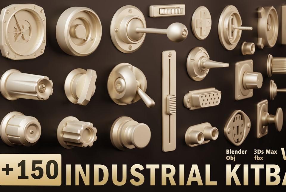 Industrial Kitbash-Vol.08-Control panel details