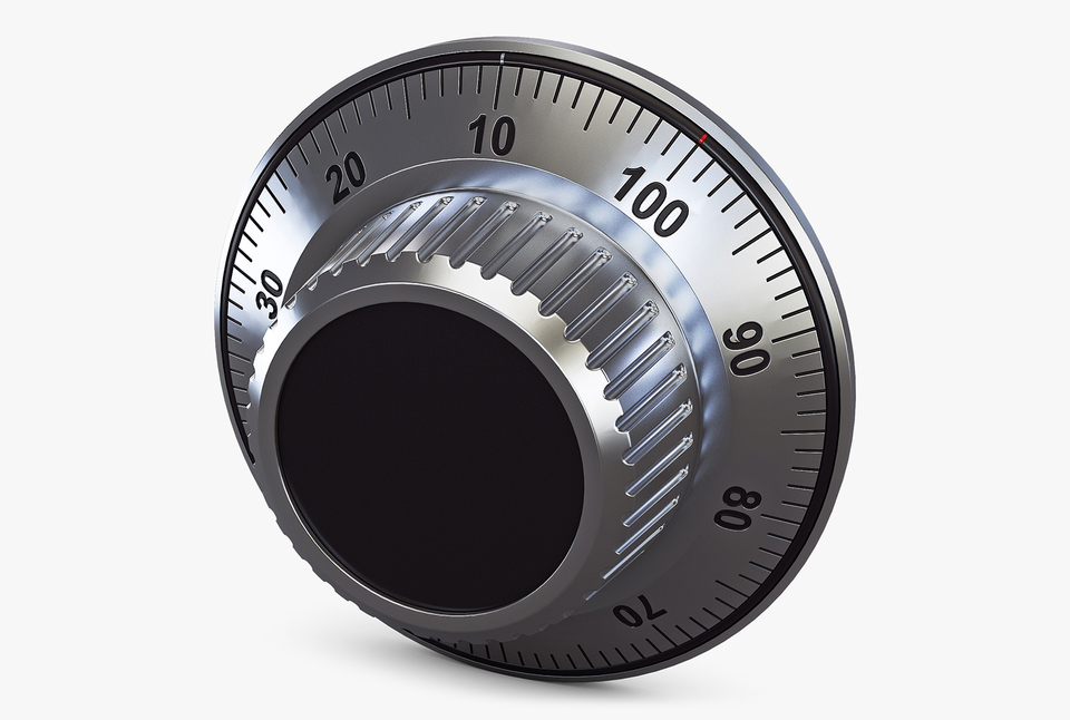 Rotation Mechanical Code Disk Lock v 1 3D Model