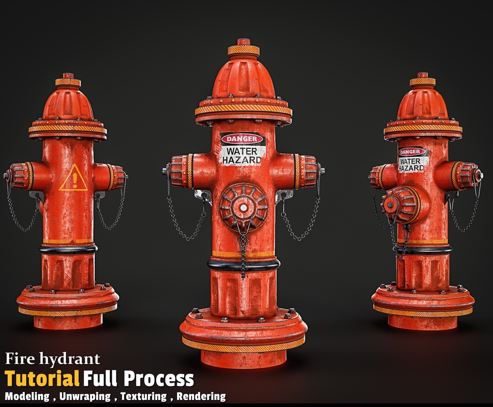 Fire hydrant / Full Tutorial Process + 3D Model