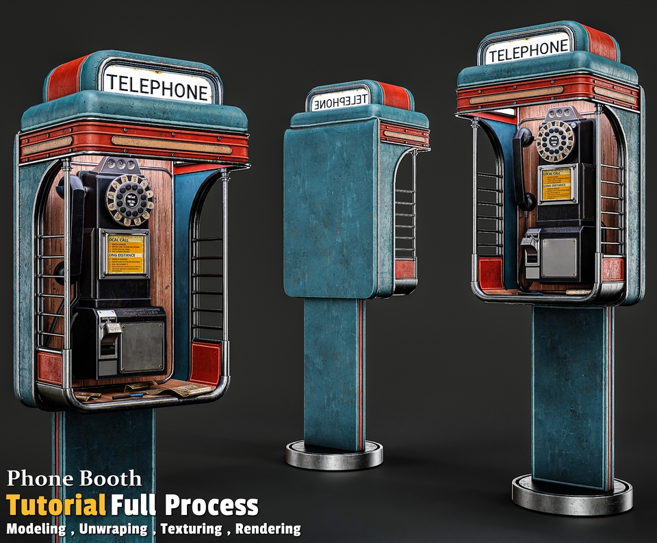 Phone Booth / Full Tutorial Process + 3D Model