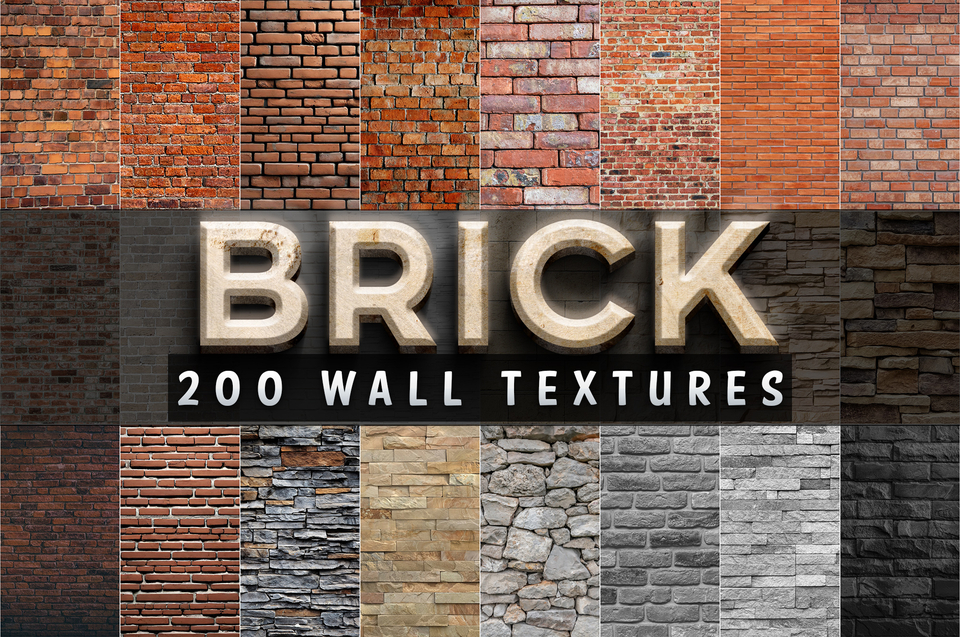 200 Stone Brick Walls Textures, Red Concrete Surface, Stonewall Seamless Pattern