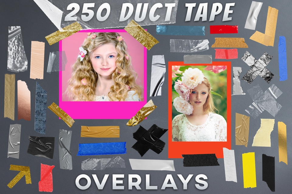 250 Duct Tape Self-Adhesive Overlays, Plastic Textures, Wrinkled Tape ...