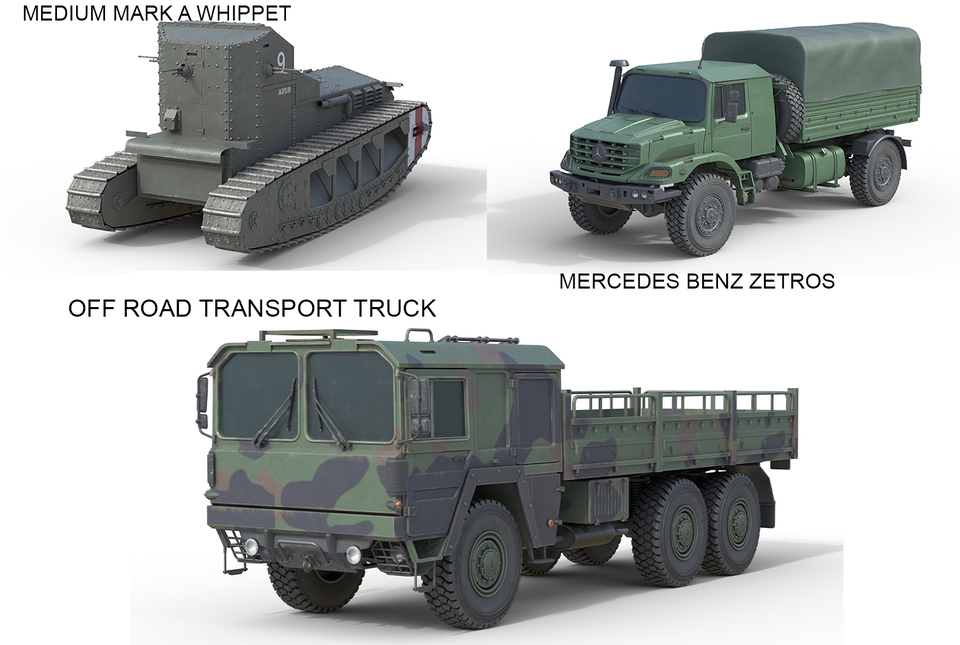 5 Military Vehicles Collection V30