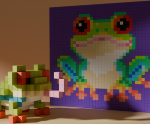 Stylized frog