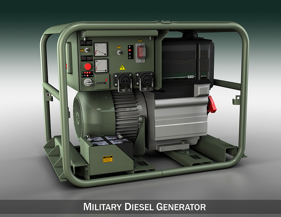 Military diesel generator