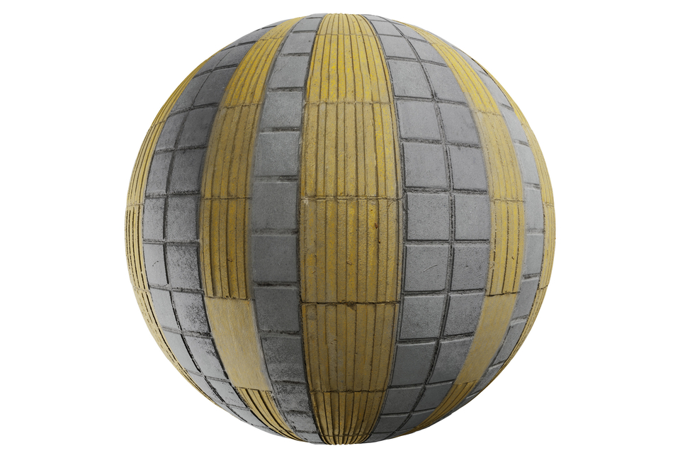 Texture PBR Concrete 02 - Guiding Block - 4K Scanned - Photogrammetry