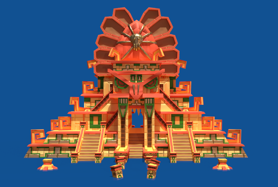 Stylized Incan Temple